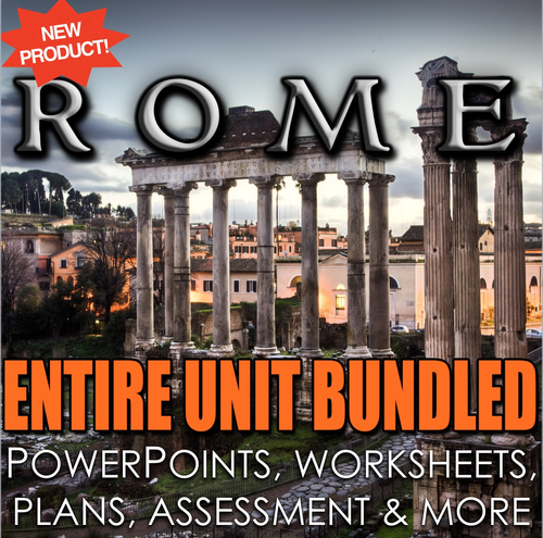 Ancient Rome Unit - PPTs, Worksheets, Lesson Plans+Test | Teaching ...