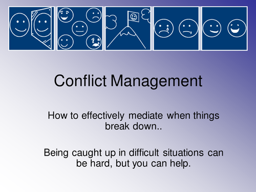 Conflict Management activity Form time/Assembly or PSHE lesson activity ...