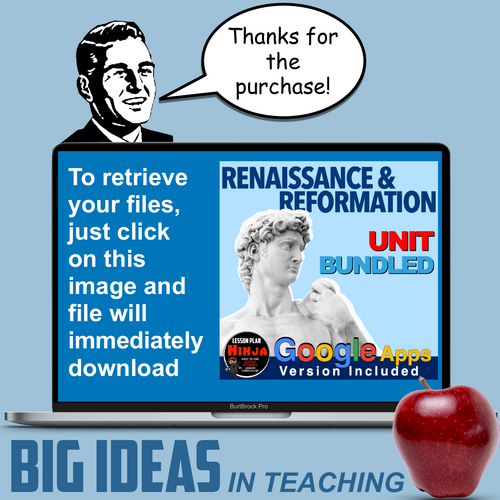 Renaissance & Reformation Unit PPTs, Guided Notes, Worksheets, Kahoot ...