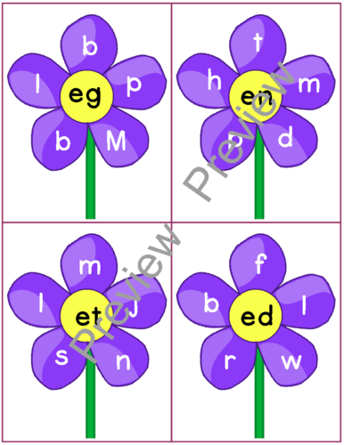 Short Vowels E Word Families | Teaching Resources
