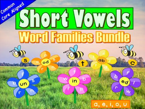 Short Vowels Word Families Phonics Bundle | Teaching Resources