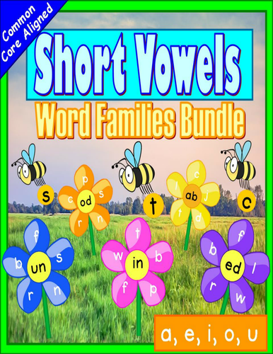 Short Vowels Word Families Phonics Bundle | Teaching Resources
