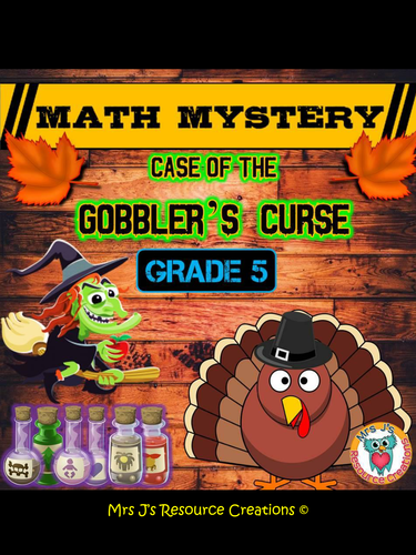 Thanksgiving Math Mystery Activity (GRADE 5) | Teaching Resources