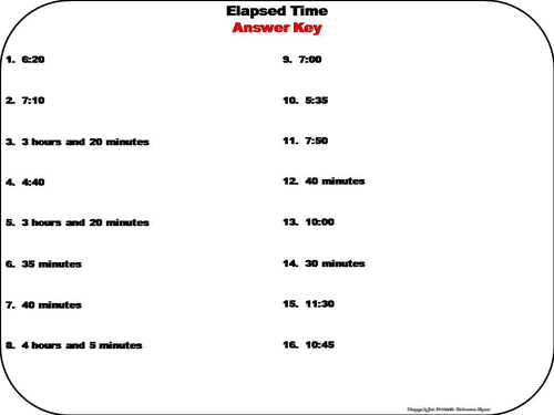 Elapsed Time Task Cards | Teaching Resources