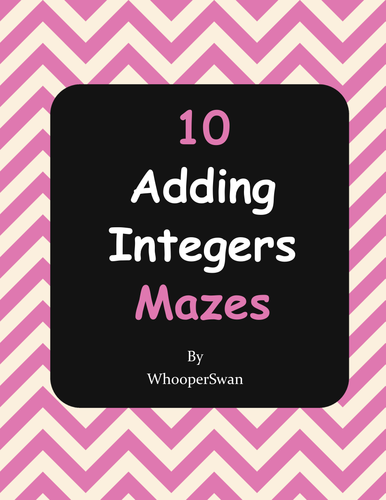 Adding Integers Maze | Teaching Resources