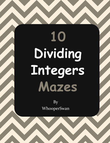 Integer Maze Bundle | Teaching Resources