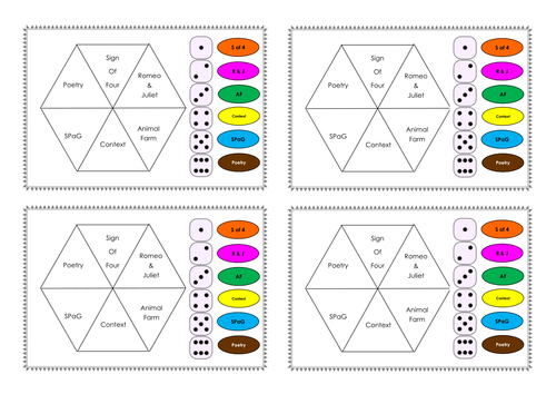 AQA GCSE Literature Trivial Pursuit | Teaching Resources