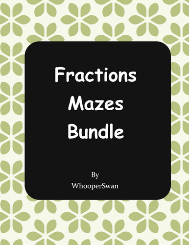 Fractions Mazes Bundle | Teaching Resources