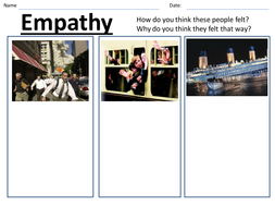 Empathy worksheet | Teaching Resources