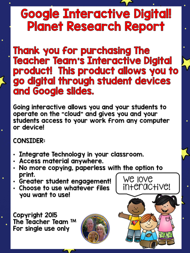 Google Classroom Planet Report for Google Drive | Teaching Resources