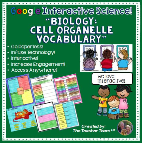 Google Drive Biology -Cell Organelle Vocabulary for Google Classroom ...