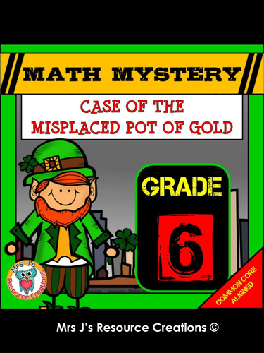 St Patrick's Day Math Mystery (GRADE 6) | Teaching Resources