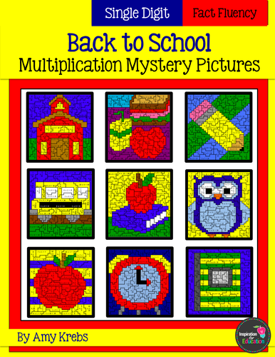 Back to School Multiplication Mystery Picture | Teaching Resources