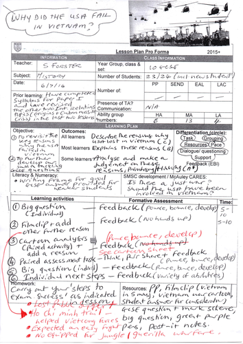 Power Point, plan and pupil task to revise GCSE Vietnam War topic ...