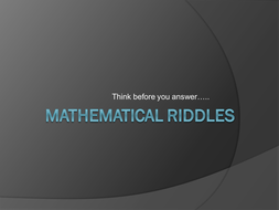 Maths riddles | Teaching Resources
