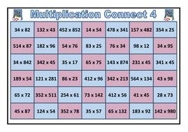 Multiplication Connect 4 Game | Teaching Resources