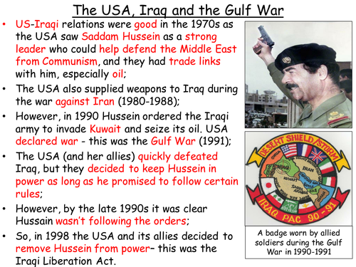 American Foreign Policy, 1970s-1998: Iraq, the Gulf War and afterwards ...