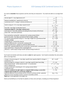Physics Equation Sheet for OCR Gateway A (9-1) GCSE Combined Science ...