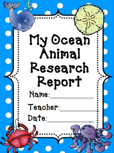 Ocean Animals Research Report | Teaching Resources