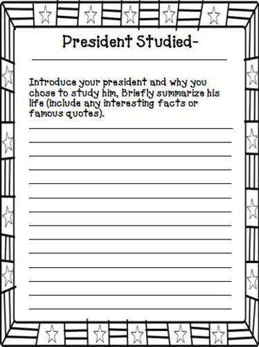 President Research Report by theteacherteam - Teaching Resources - TES