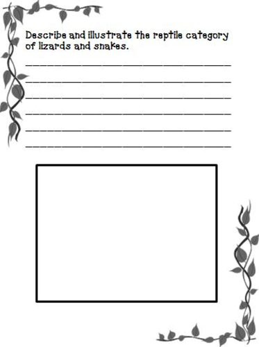 Reptile Research Report | Teaching Resources