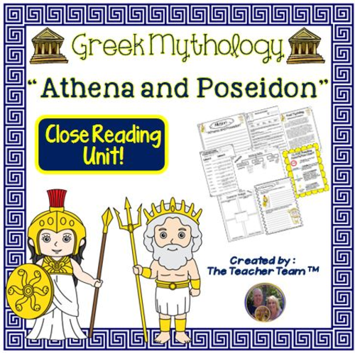Greek Mythology Athena and Poseidon Close Reading Packet | Teaching ...