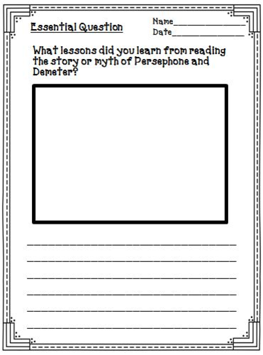 Greek Mythology Persephone and Demeter Packet | Teaching Resources