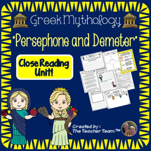 Greek Mythology Persephone and Demeter Packet | Teaching Resources