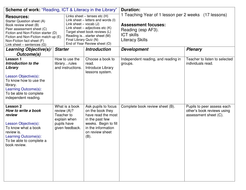 Library Lesson Scheme / Unit of work with all resources and lesson ...