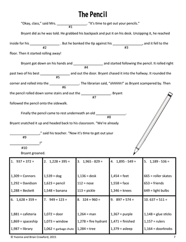 Back to School Math Stories - Fourth Grade | Teaching Resources