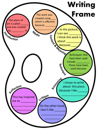 Art writing frame | Teaching Resources Art writing frame | Teaching Resources