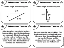 Pythagorean Theorem Task Cards | Teaching Resources