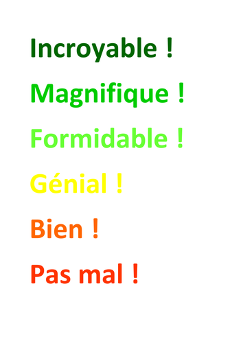 French comments | Teaching Resources