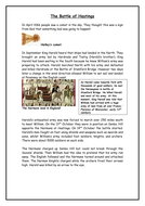 Battle of Hastings worksheet | Teaching Resources