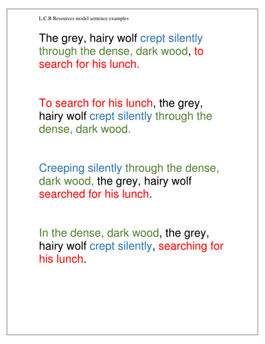 Large sentence cards to rearrange | Teaching Resources