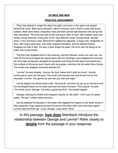 "Of Mice and Men" KS3 English Fiction John Steinbeck | Teaching Resources