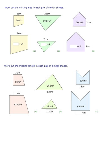 Similar Shapes - Enlargements - Area and Volume | Teaching Resources
