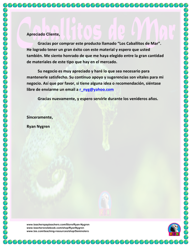 El Caballito de Mar - PowerPoint | Teaching Resources