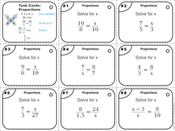 Proportions Task Cards | Teaching Resources