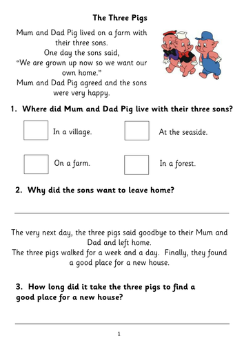 Five more fiction reading comprehension booklets for KS1 (based on ...