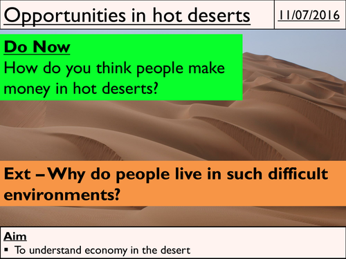 The Living World - Hot Deserts | Teaching Resources