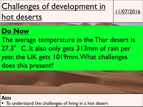 The Living World - Hot Deserts | Teaching Resources