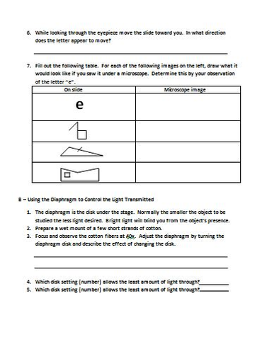Biology Microscope Measurement Lab | Teaching Resources
