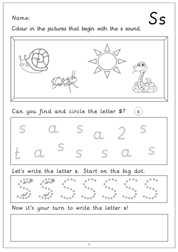 Phonics Phase 2 Letters and Sounds Workbook Worksheets EYFS | Teaching ...