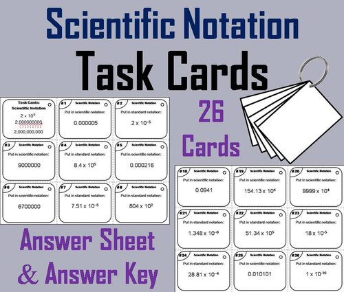 Scientific Notation Task Cards | Teaching Resources