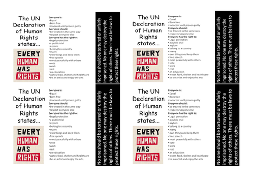 HUMAN RIGHTS COMPLETE UNIT KS3 CITIZENSHIP RE | Teaching Resources