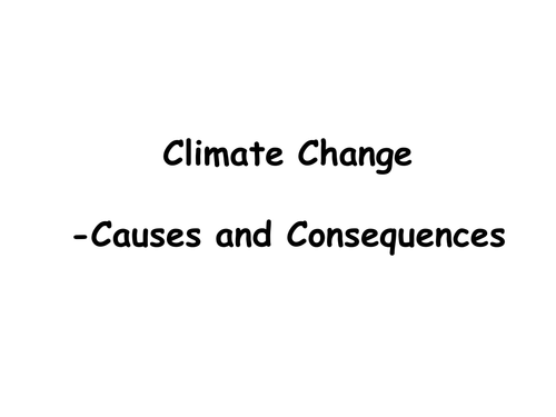New AQA spec GCSE- climate change | Teaching Resources