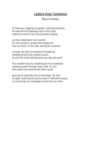 KS3 KS4 Relationships Poetry | Teaching Resources