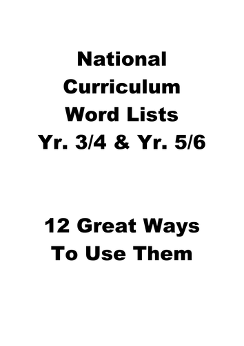 using-the-national-curriculum-words-lists-years-3-4-and-years-5-6