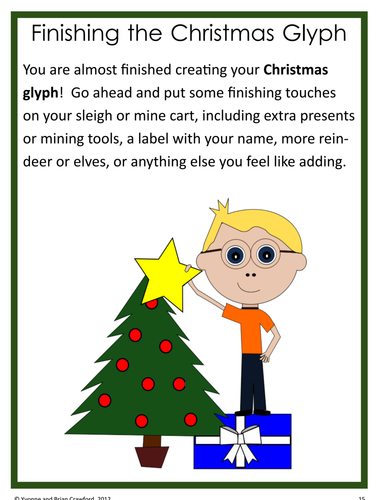 Christmas Math Goofy Glyph (7th Grade Common Core) | Teaching Resources